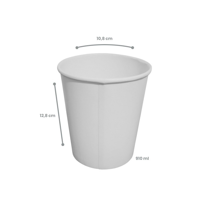 Balde Redondo de Papel P 10,8 x 12,8 cm – 50 unidades – Villas Embalagens