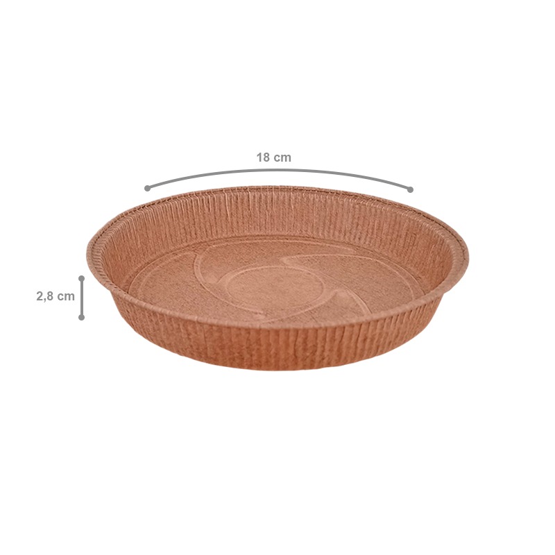 Embalagem Forneável Pie 180 – Ø 18 x 3 cm – 50 Unidades – Villas Embalagens
